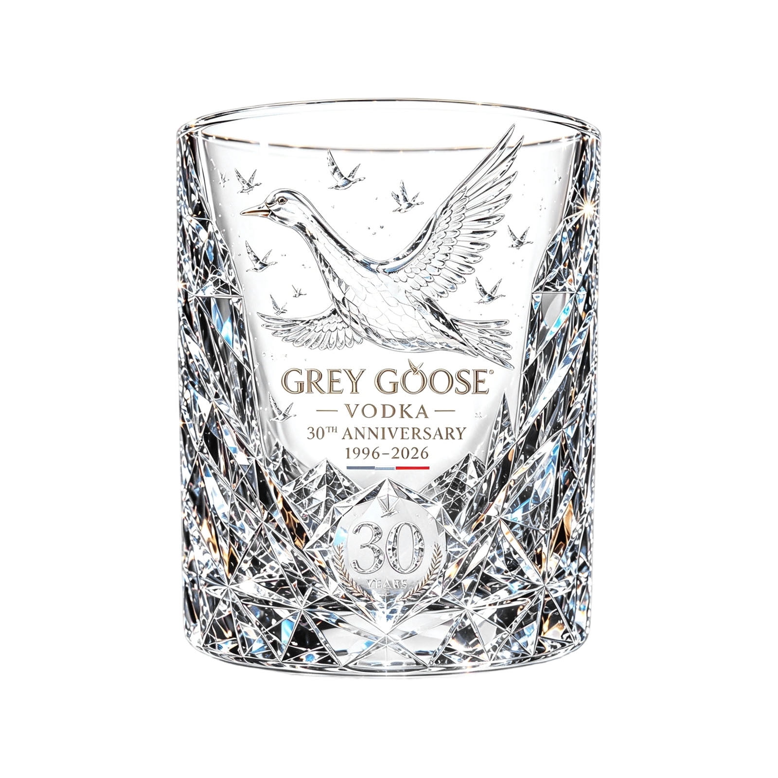 Grey Goose 30th Anniversary 1996-2026 Whiskey Glass, Sparkling Edition ...