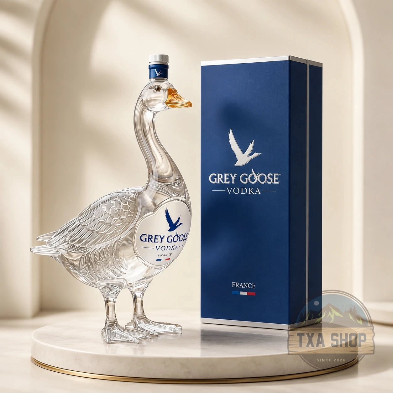 Grey Goose 30th Anniversary Snow Goose Shaped Vodka Bottle – Limited ...