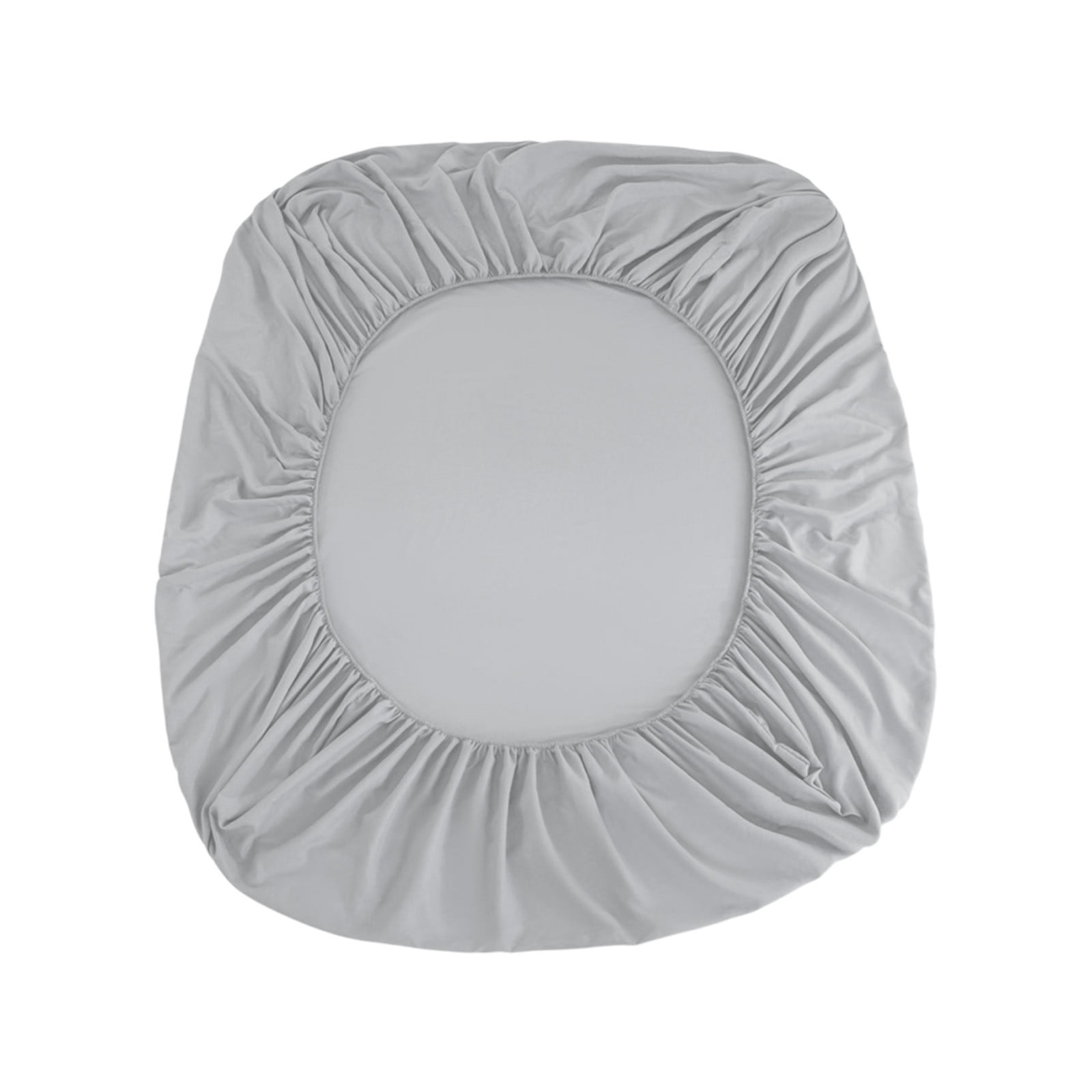 Grey Graphite Grey Fitted Mattress Cover 220Cm Extra-Long Elastic Edges ...