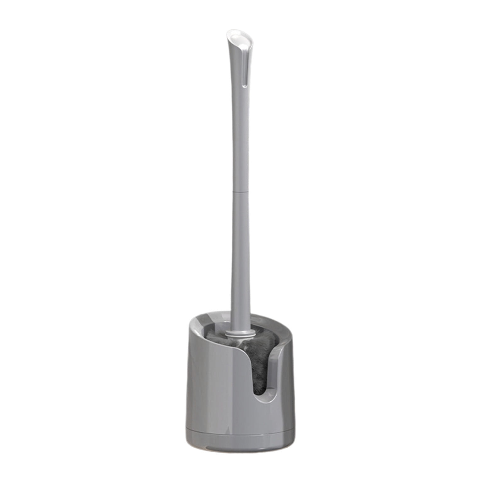 Grey Gray Plastic Toilet Bowl Brush With Compact Base And Wide ...