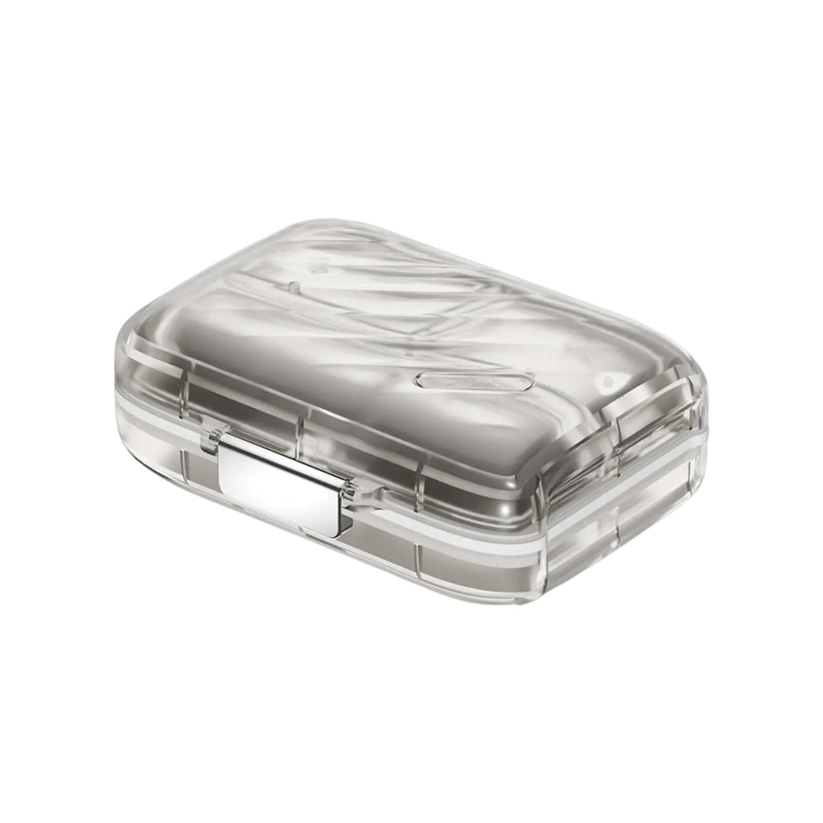 Grey Gray Portable Medication Case With Seven Compartment Layout For ...