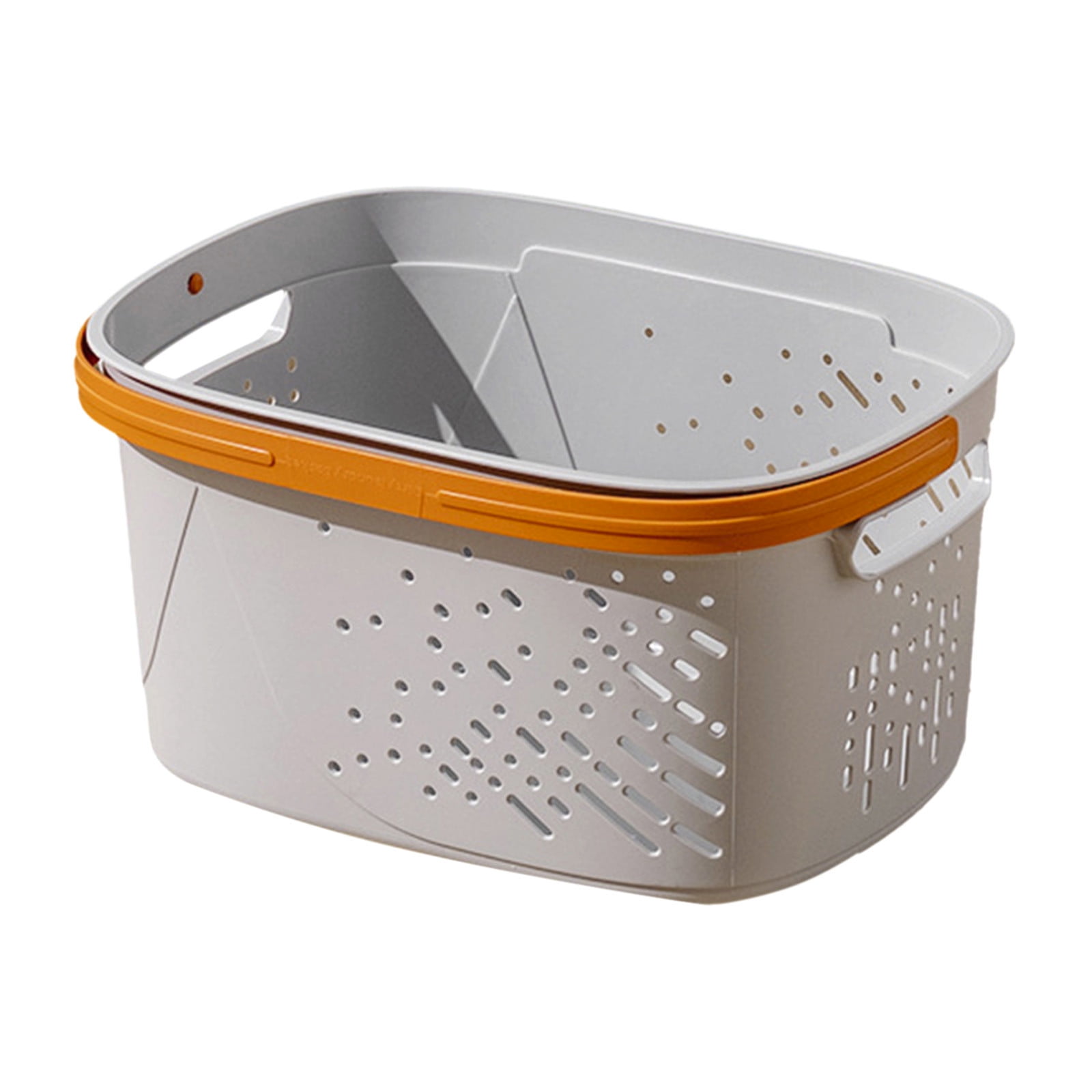 Grey Gray Portable Shower Caddy With Handle And Drain Holes Bathroom ...