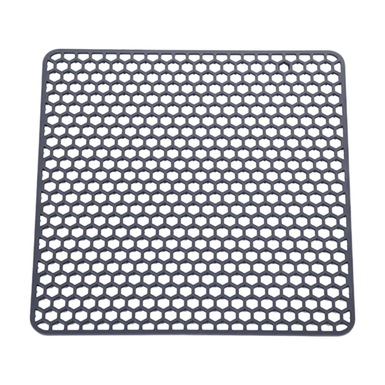 Grey Grey Color Silicone Kitchen Drying Mat With Honeycomb Structure ...