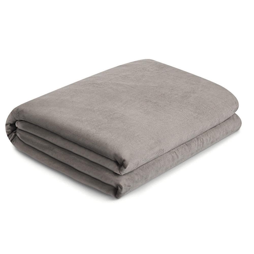 Grey Heavy Sensory 80 in. x 60 in. 23 lb. Weighted Blankets with Cover Glass Beads - Walmart.com