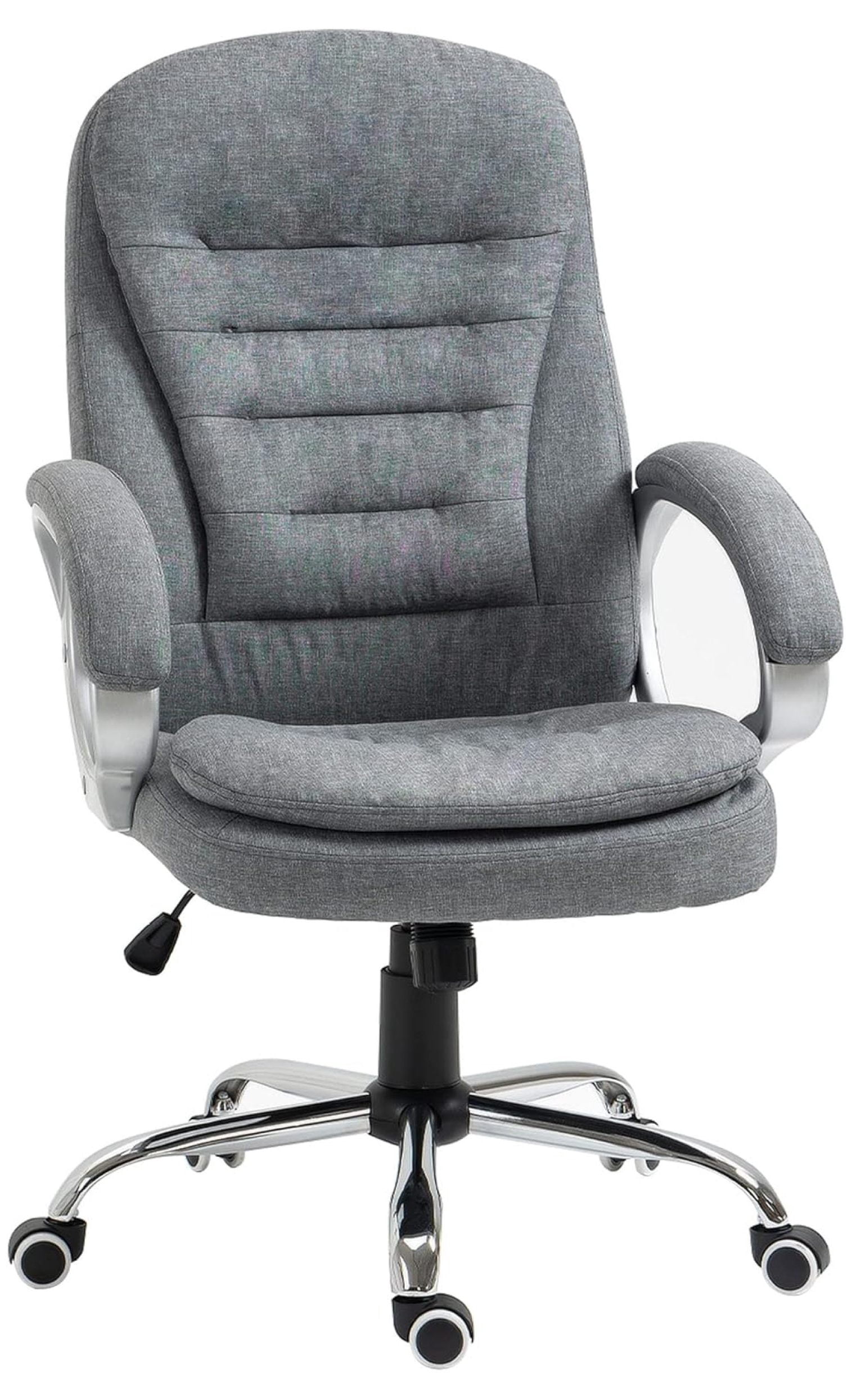 Grey High Back Office Chair - Adjustable Height Computer Chair with ...
