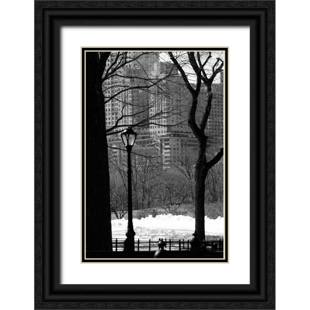 Grey, Jace 11x14 Black Ornate Wood Framed with Double Matting Museum ...