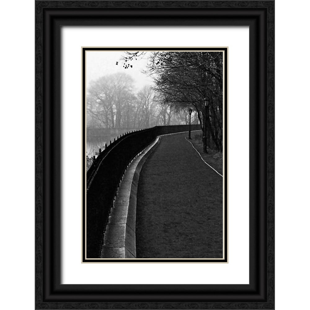 Grey, Jace 11x14 Black Ornate Wood Framed with Double Matting Museum ...