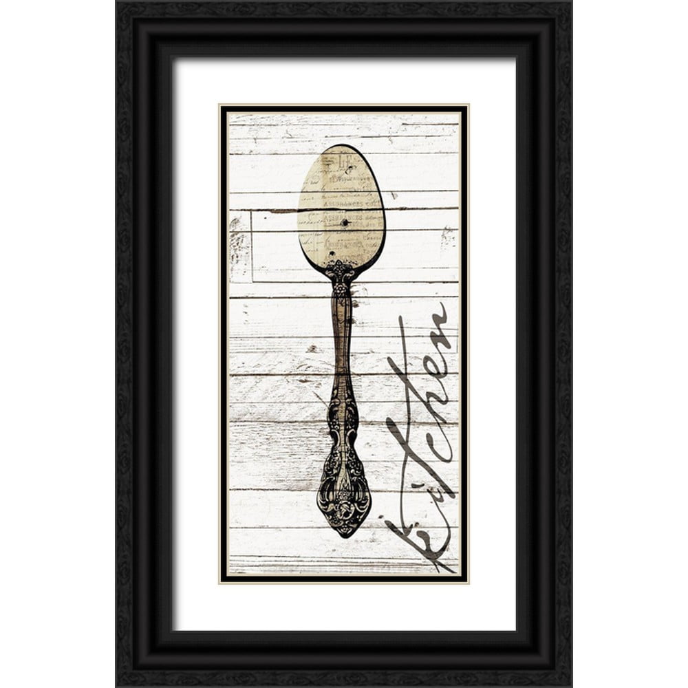 Grey, Jace 11x18 Black Ornate Wood Framed with Double Matting Museum ...