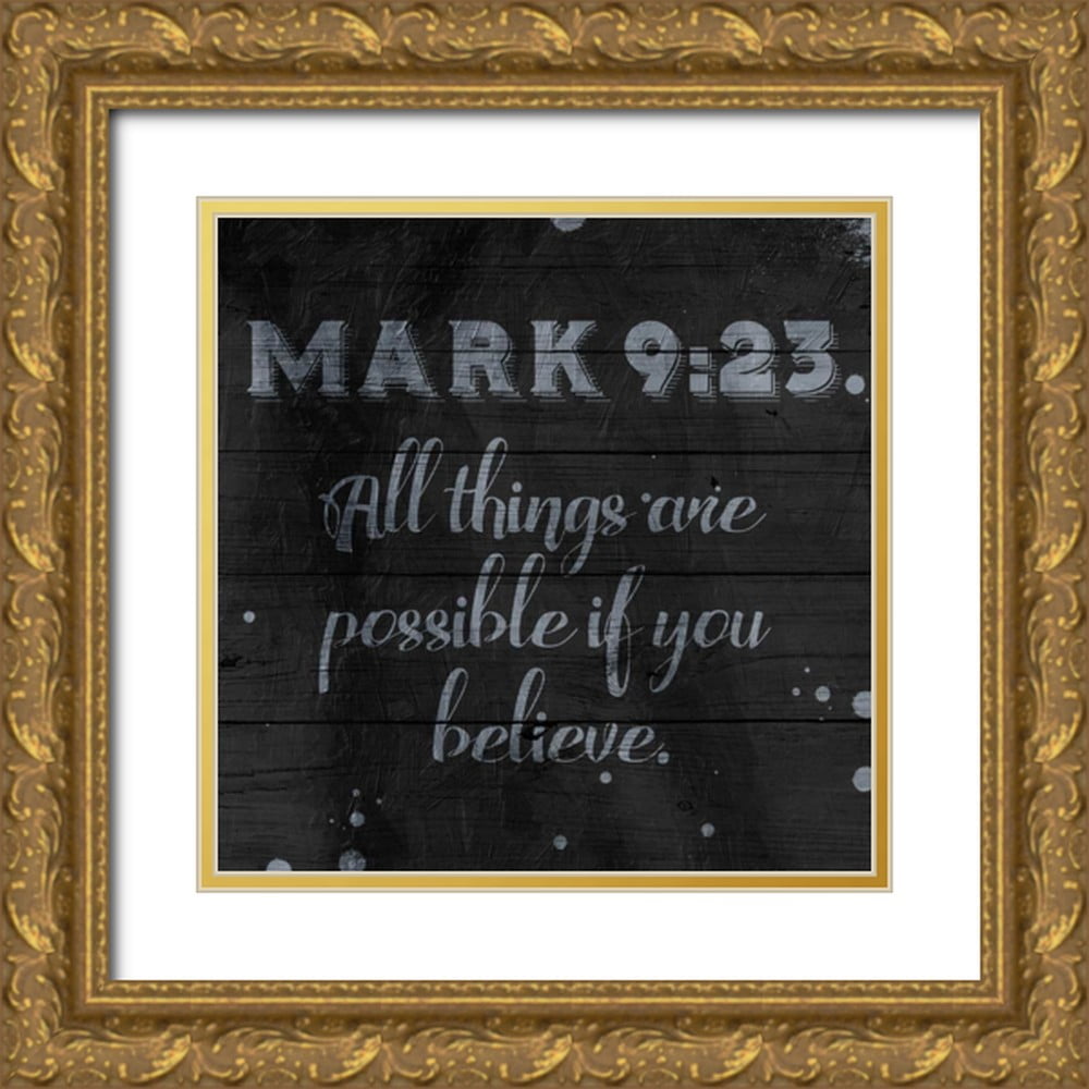 Grey, Jace 12x12 Gold Ornate Wood Framed with Double Matting Museum Art ...