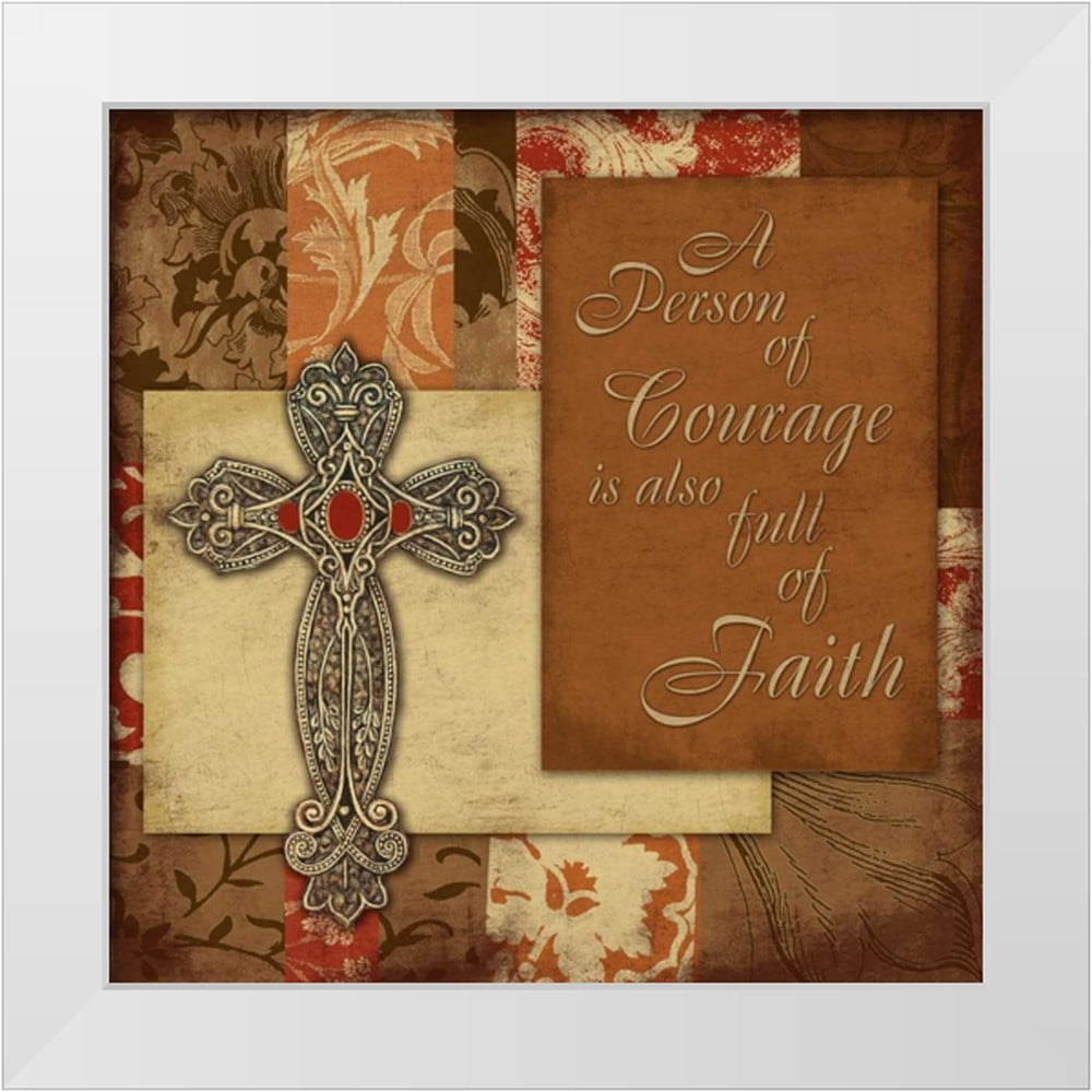Grey, Jace 12x12 White Modern Wood Framed Museum Art Print Titled - English Faith - Walmart.com