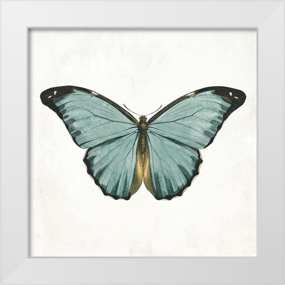 Grey, Jace 12x12 White Modern Wood Framed Museum Art Print Titled - Neutral Butterfly 4 ...