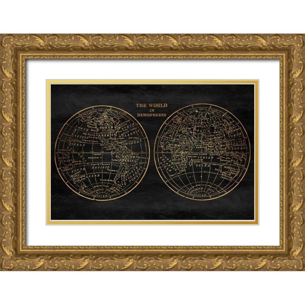Grey, Jace 14x11 Gold Ornate Wood Framed with Double Matting Museum Art ...