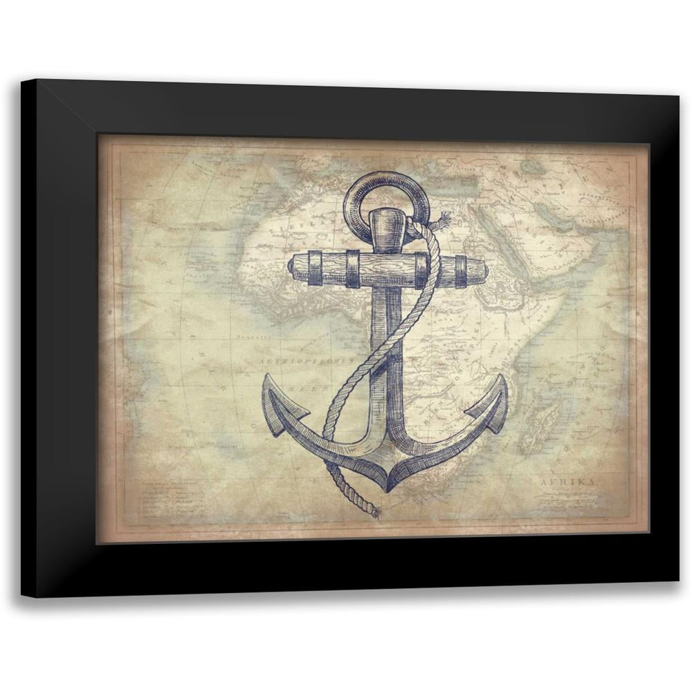 Grey, Jace 14x12 Black Modern Framed Museum Art Print Titled - Coastal map mate - Walmart.com