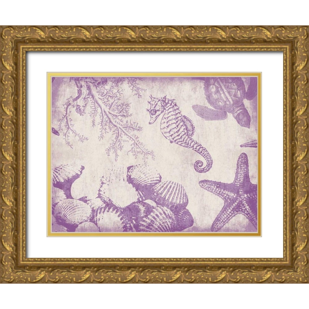 Grey, Jace 14x12 Gold Ornate Wood Framed with Double Matting Museum Art ...