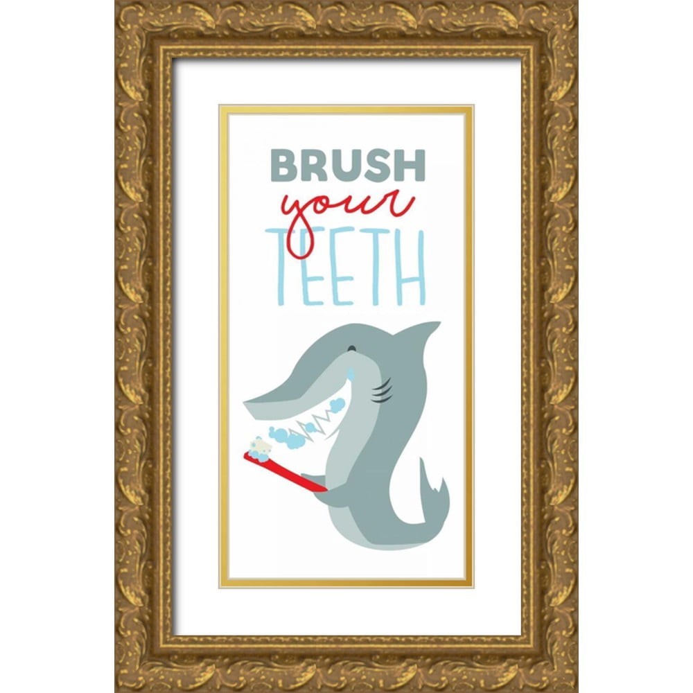 Grey, Jace 14x24 Gold Ornate Wood Framed with Double Matting Museum Art ...