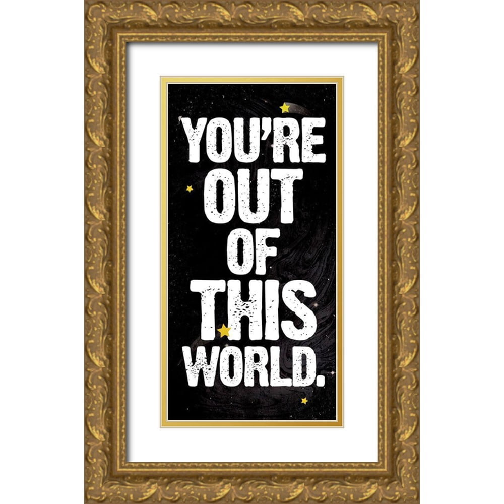 Grey, Jace 14x24 Gold Ornate Wood Framed with Double Matting Museum Art ...