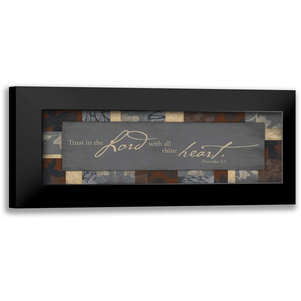 Grey, Jace 14x7 Black Modern Framed Museum Art Print Titled - Heart ...