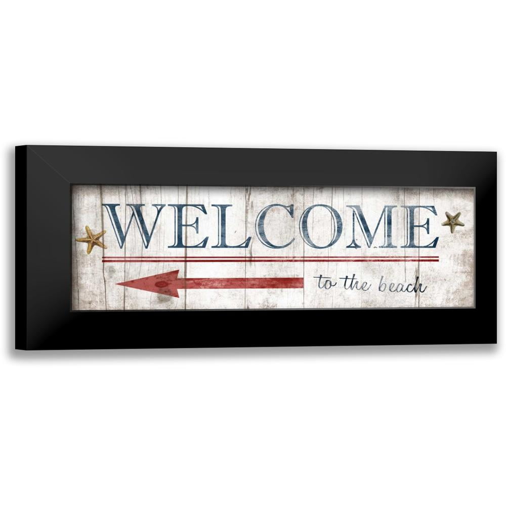 Grey, Jace 14x7 Black Modern Framed Museum Art Print Titled - Welcome ...