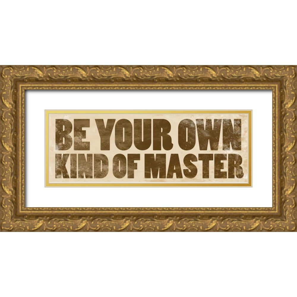 Grey, Jace 14x7 Gold Ornate Wood Framed with Double Matting Museum Art ...