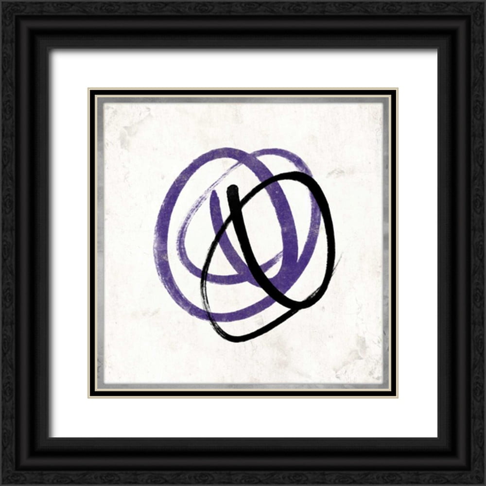 Grey, Jace 15x15 Black Ornate Wood Framed with Double Matting Museum ...