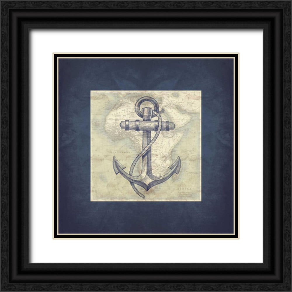 Grey, Jace 15x15 Black Ornate Wood Framed with Double Matting Museum Art Print Titled - Coastal ...