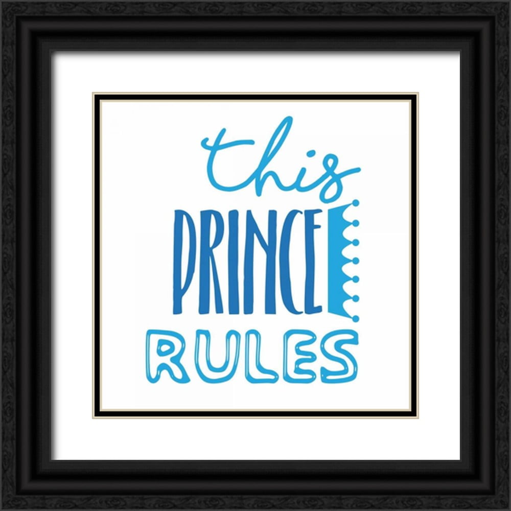 Grey, Jace 15x15 Black Ornate Wood Framed with Double Matting Museum ...