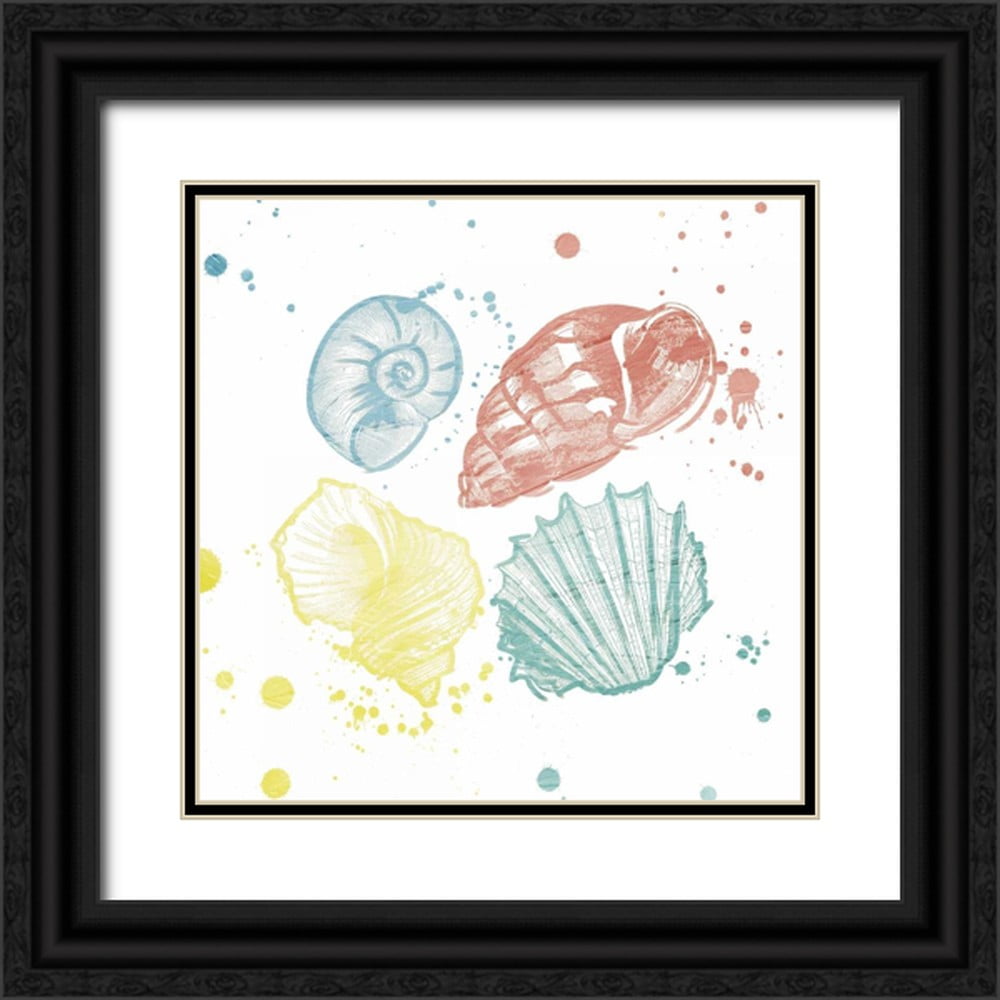 Grey, Jace 15x15 Black Ornate Wood Framed with Double Matting Museum ...