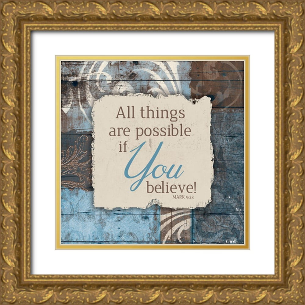 Grey, Jace 15x15 Gold Ornate Wood Framed with Double Matting Museum Art Print Titled - All ...