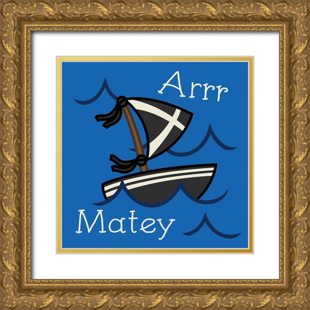 Grey, Jace 15x15 Gold Ornate Wood Framed with Double Matting Museum Art ...