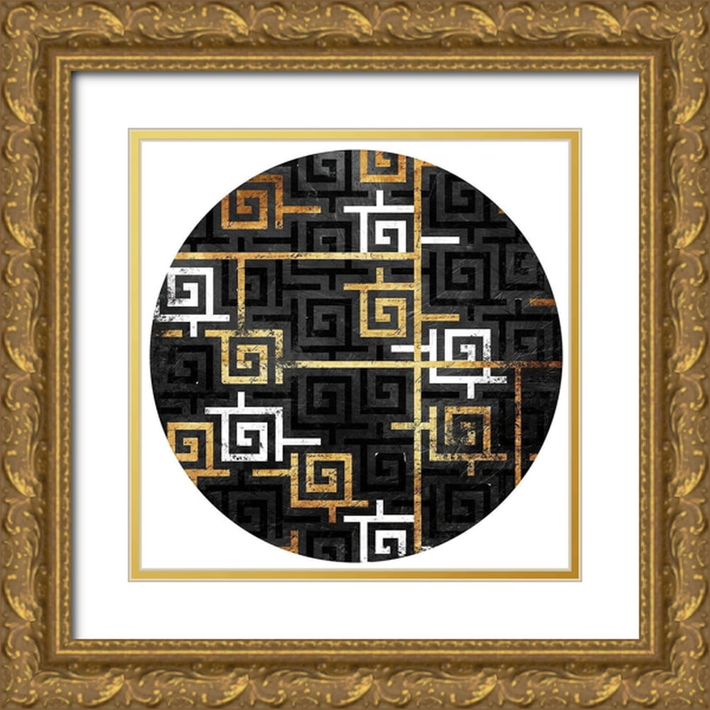 Grey, Jace 15x15 Gold Ornate Wood Framed with Double Matting Museum Art ...
