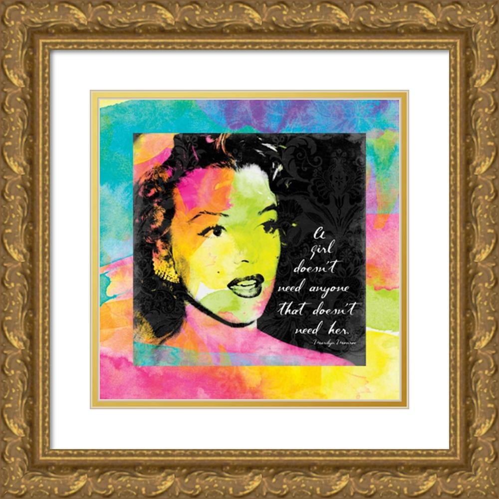 Grey, Jace 15x15 Gold Ornate Wood Framed with Double Matting Museum Art ...