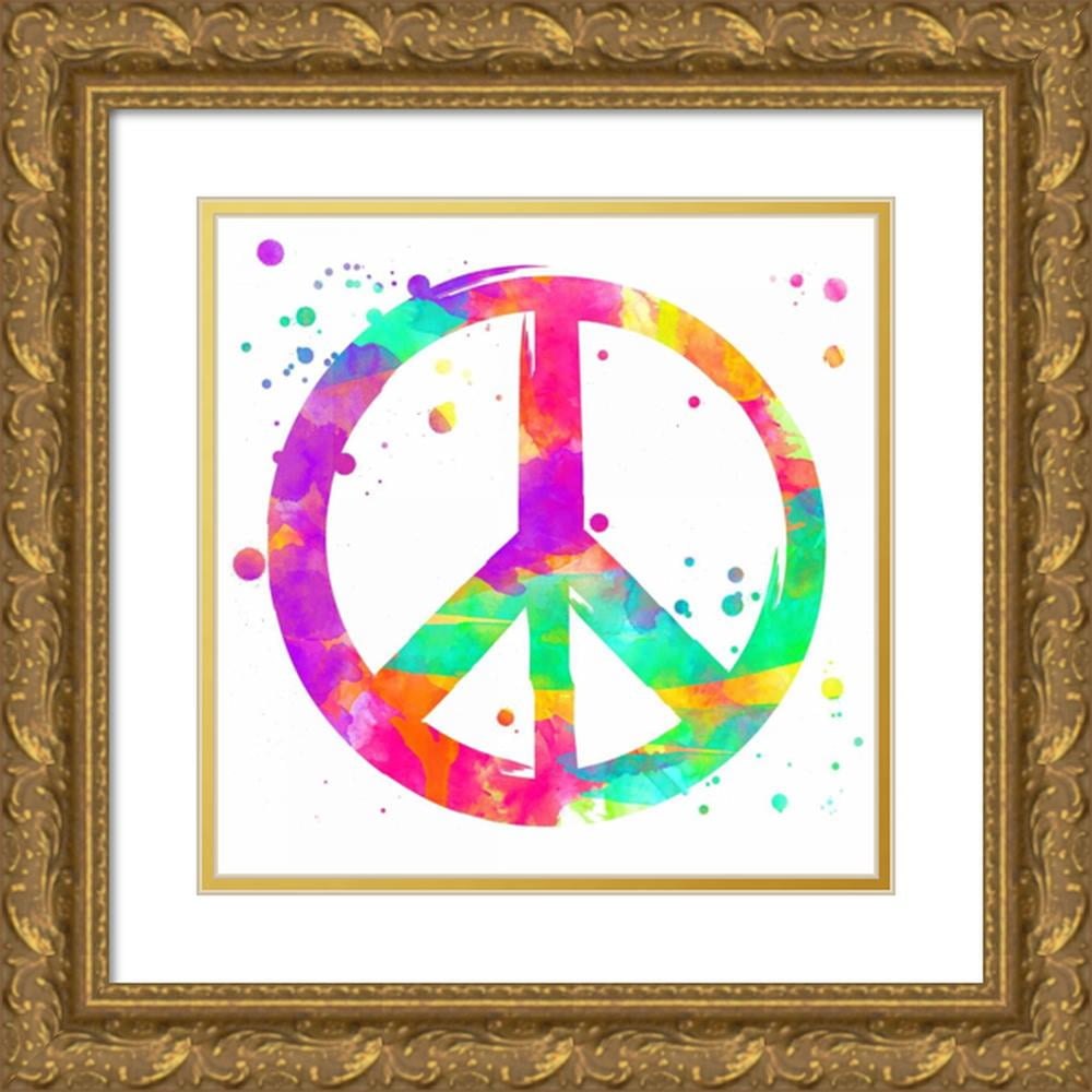 Grey, Jace 15x15 Gold Ornate Wood Framed with Double Matting Museum Art ...