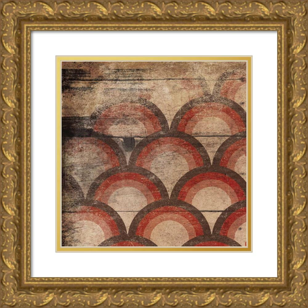 Grey, Jace 15x15 Gold Ornate Wood Framed with Double Matting Museum Art ...