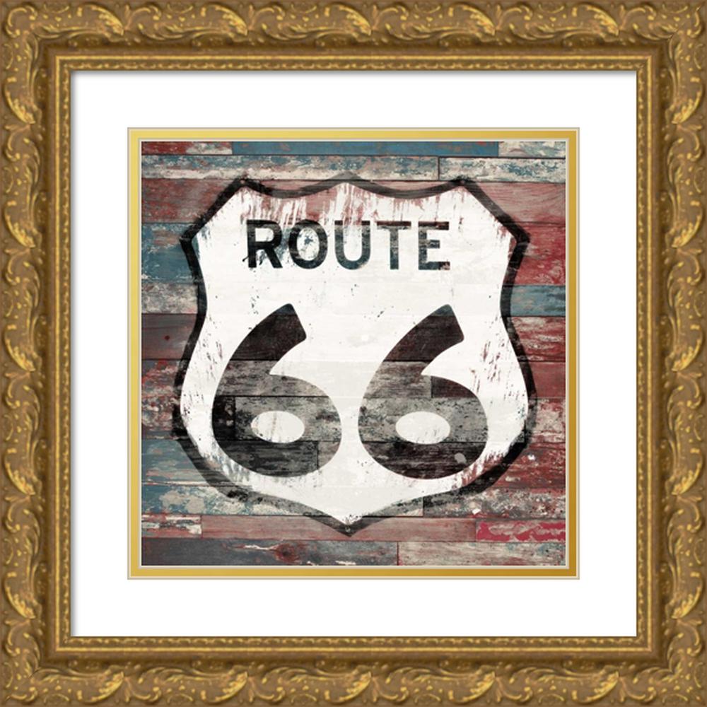 Grey, Jace 15x15 Gold Ornate Wood Framed with Double Matting Museum Art ...