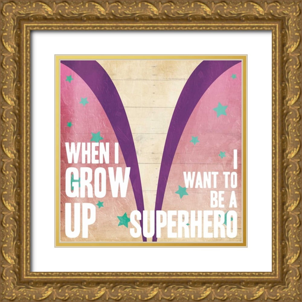 Grey, Jace 15x15 Gold Ornate Wood Framed with Double Matting Museum Art ...