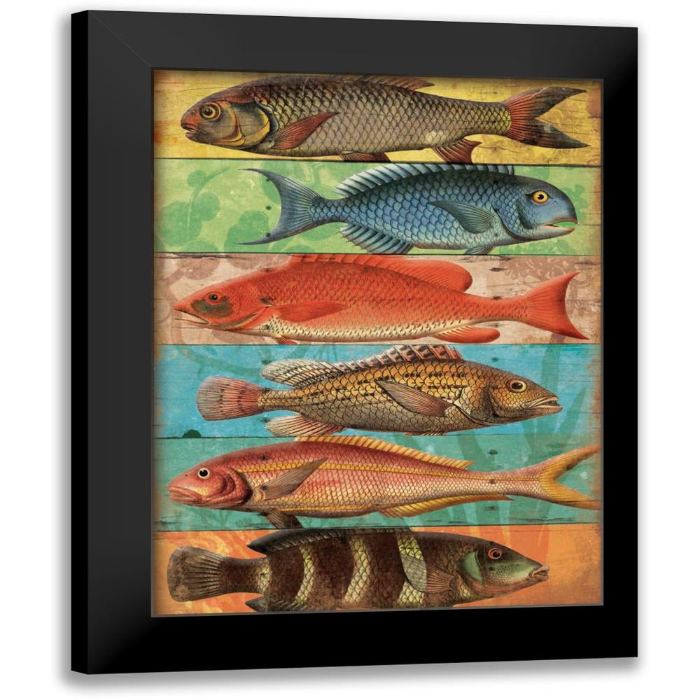 Grey, Jace 15x18 Black Modern Framed Museum Art Print Titled - Fish ...