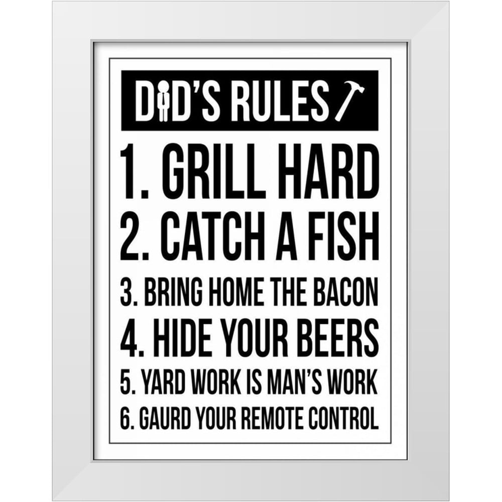 Grey, Jace 15x18 White Modern Wood Framed Museum Art Print Titled - Dad ...