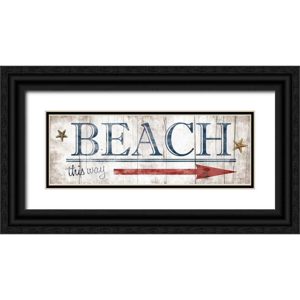 Grey, Jace 18x9 Black Ornate Wood Framed with Double Matting Museum Art ...