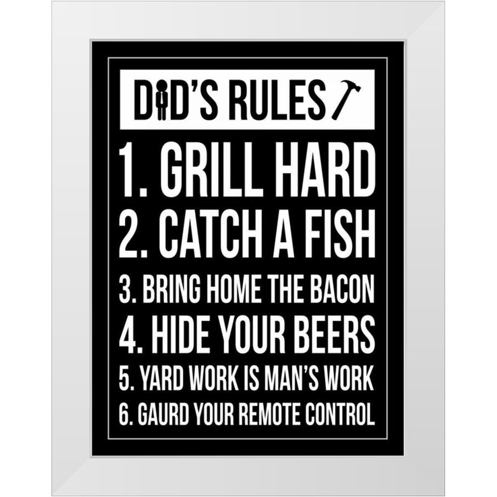 Grey, Jace 19x24 White Modern Wood Framed Museum Art Print Titled - Dad ...
