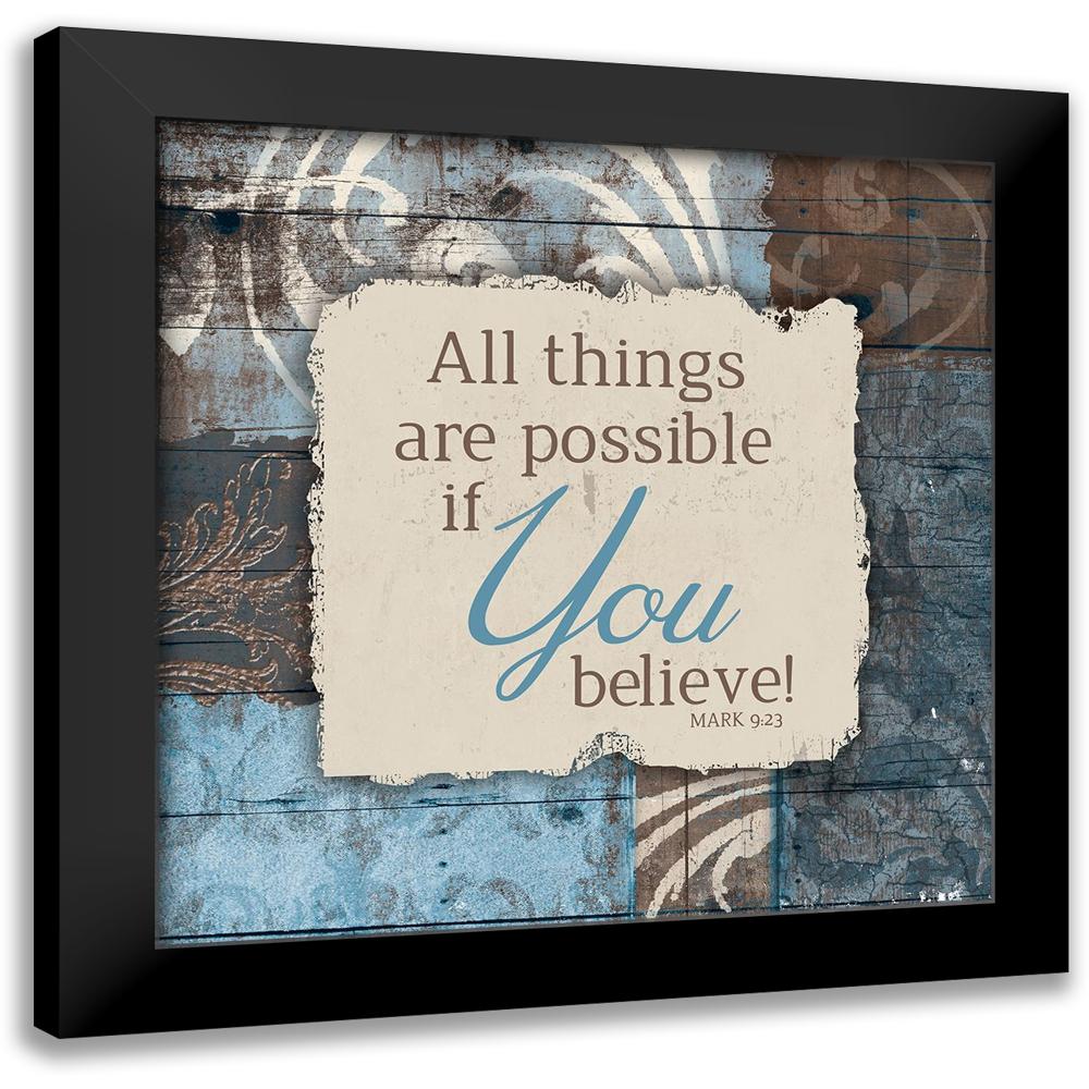 Grey, Jace 20x20 Black Modern Framed Museum Art Print Titled - All Things - Walmart.com