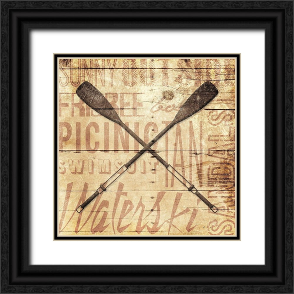 Grey, Jace 20x20 Black Ornate Wood Framed with Double Matting Museum ...