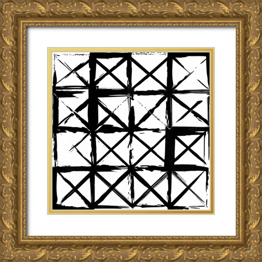 Grey, Jace 20x20 Gold Ornate Wood Framed with Double Matting Museum Art ...