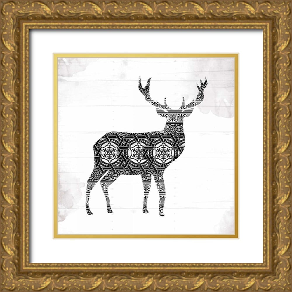 Grey, Jace 20x20 Gold Ornate Wood Framed with Double Matting Museum Art ...