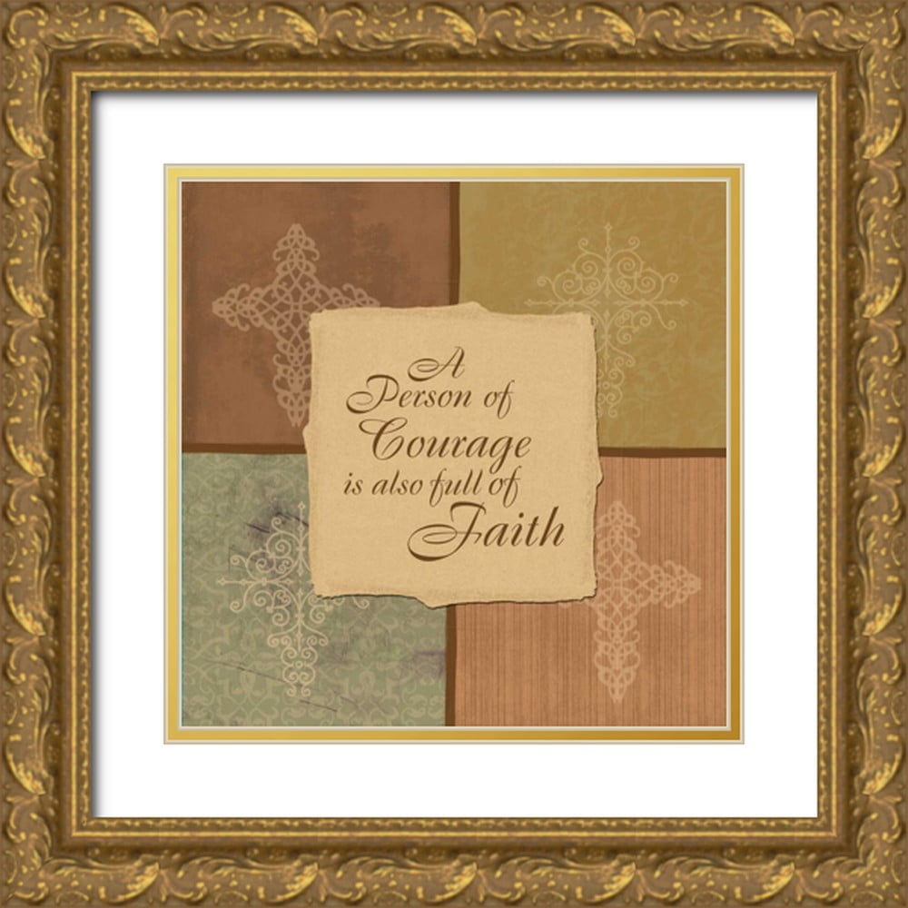 Grey, Jace 20x20 Gold Ornate Wood Framed with Double Matting Museum Art ...