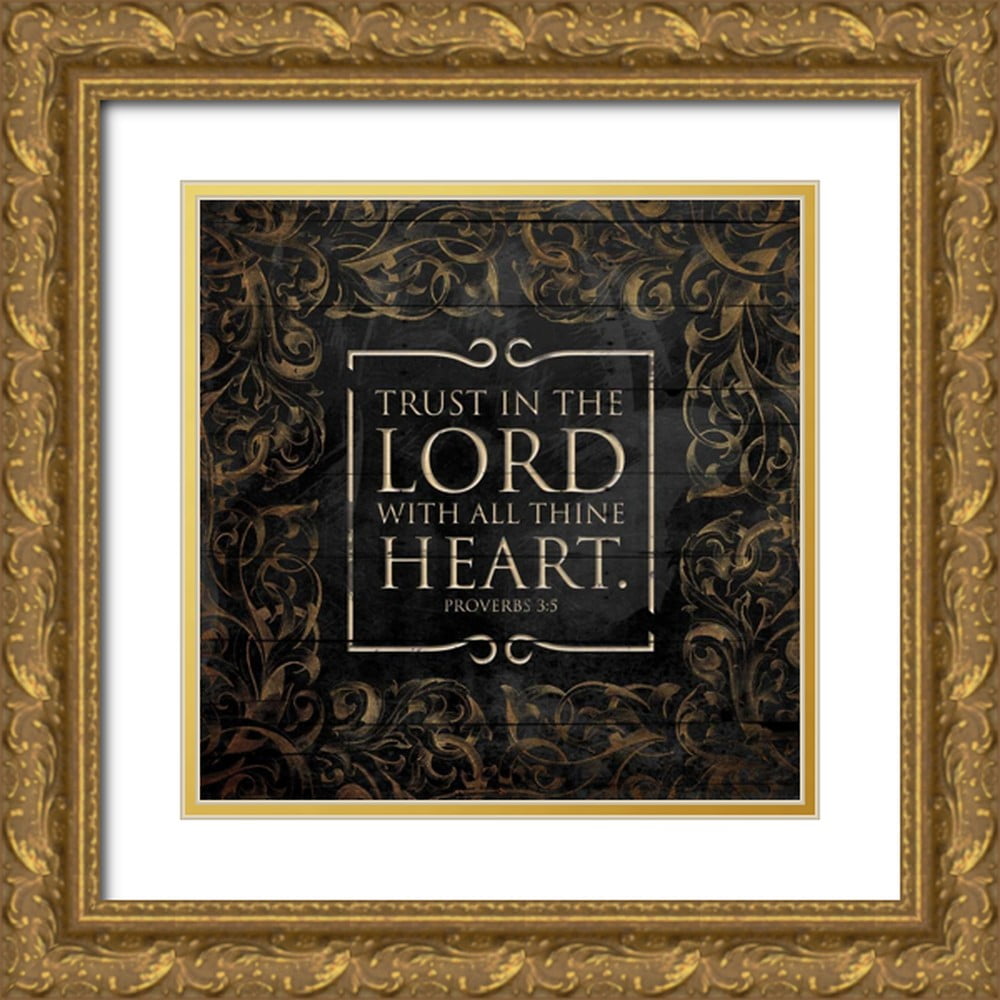 Grey, Jace 20x20 Gold Ornate Wood Framed with Double Matting Museum Art ...