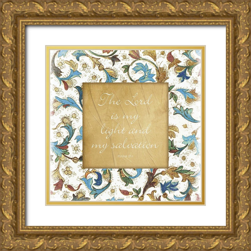 Grey, Jace 20x20 Gold Ornate Wood Framed with Double Matting Museum Art ...