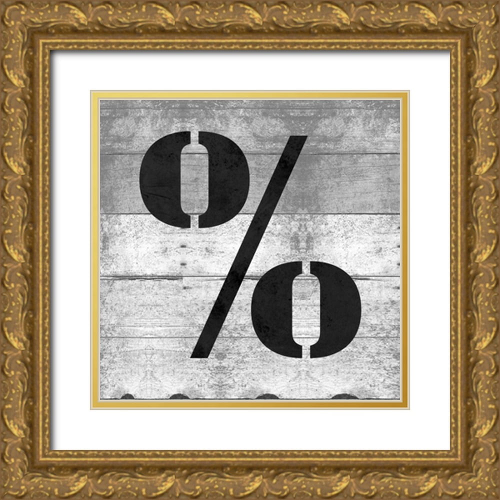 Grey, Jace 20x20 Gold Ornate Wood Framed with Double Matting Museum Art ...