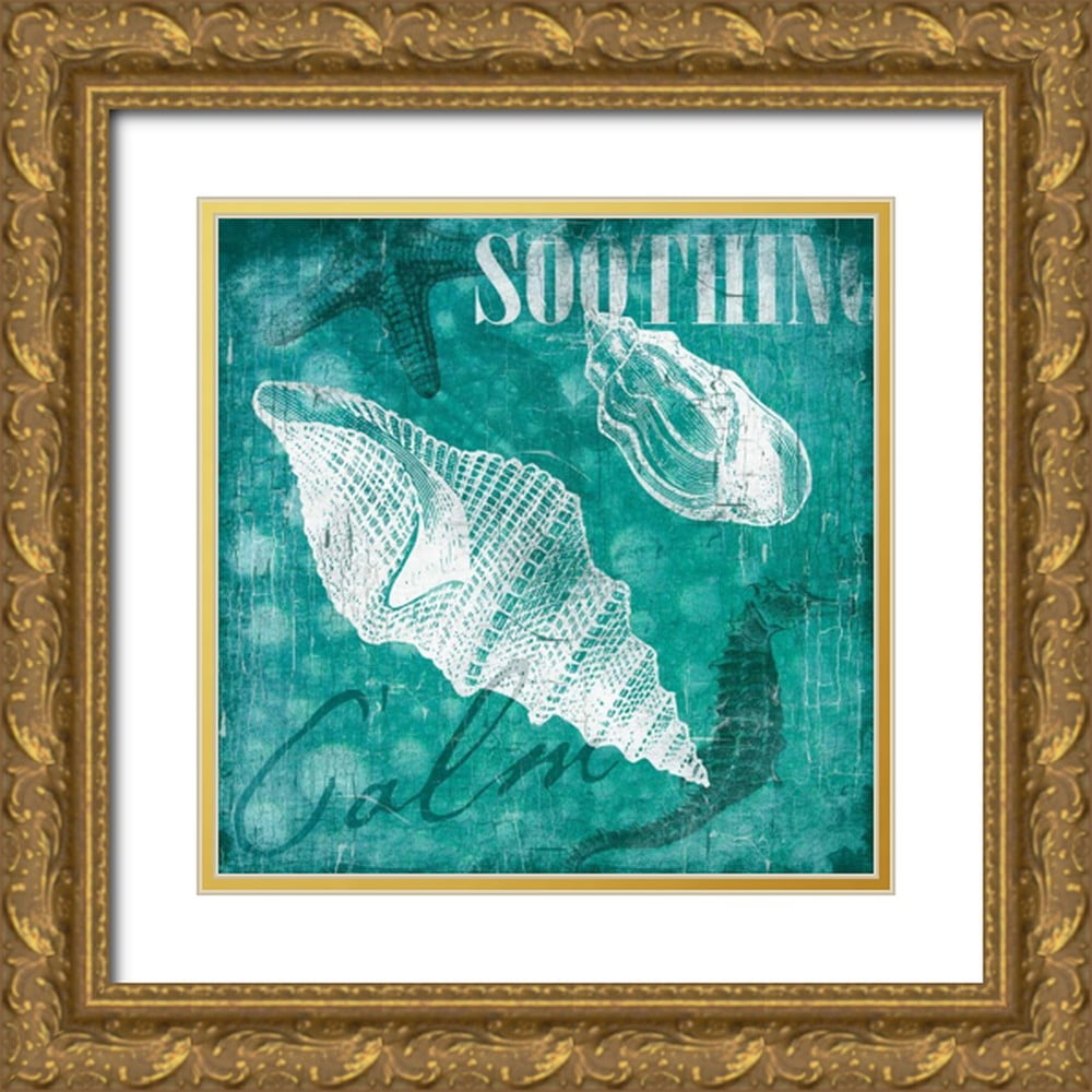 Grey, Jace 20x20 Gold Ornate Wood Framed with Double Matting Museum Art ...