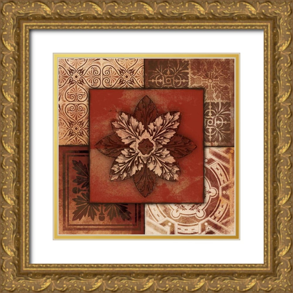 Grey, Jace 20x20 Gold Ornate Wood Framed with Double Matting Museum Art ...