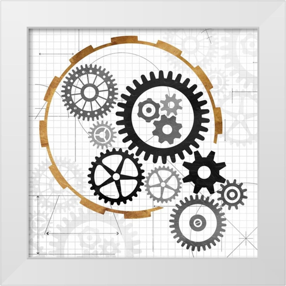 Grey, Jace 20x20 White Modern Wood Framed Museum Art Print Titled - Cog ...